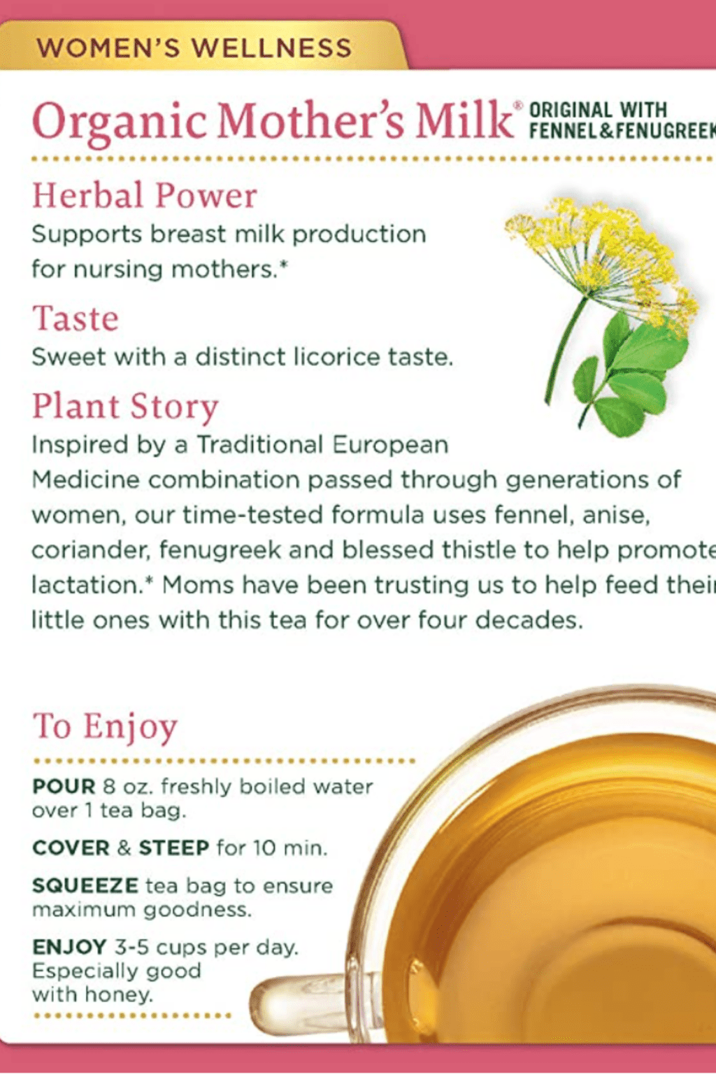How to Use Mother's Milk Tea - Breastfeeding Needs